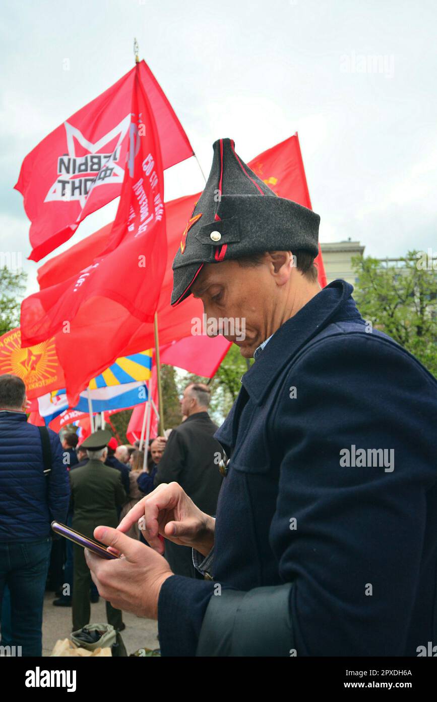 Festive mass-miting of communists and leftist parties.Revolution Square ...