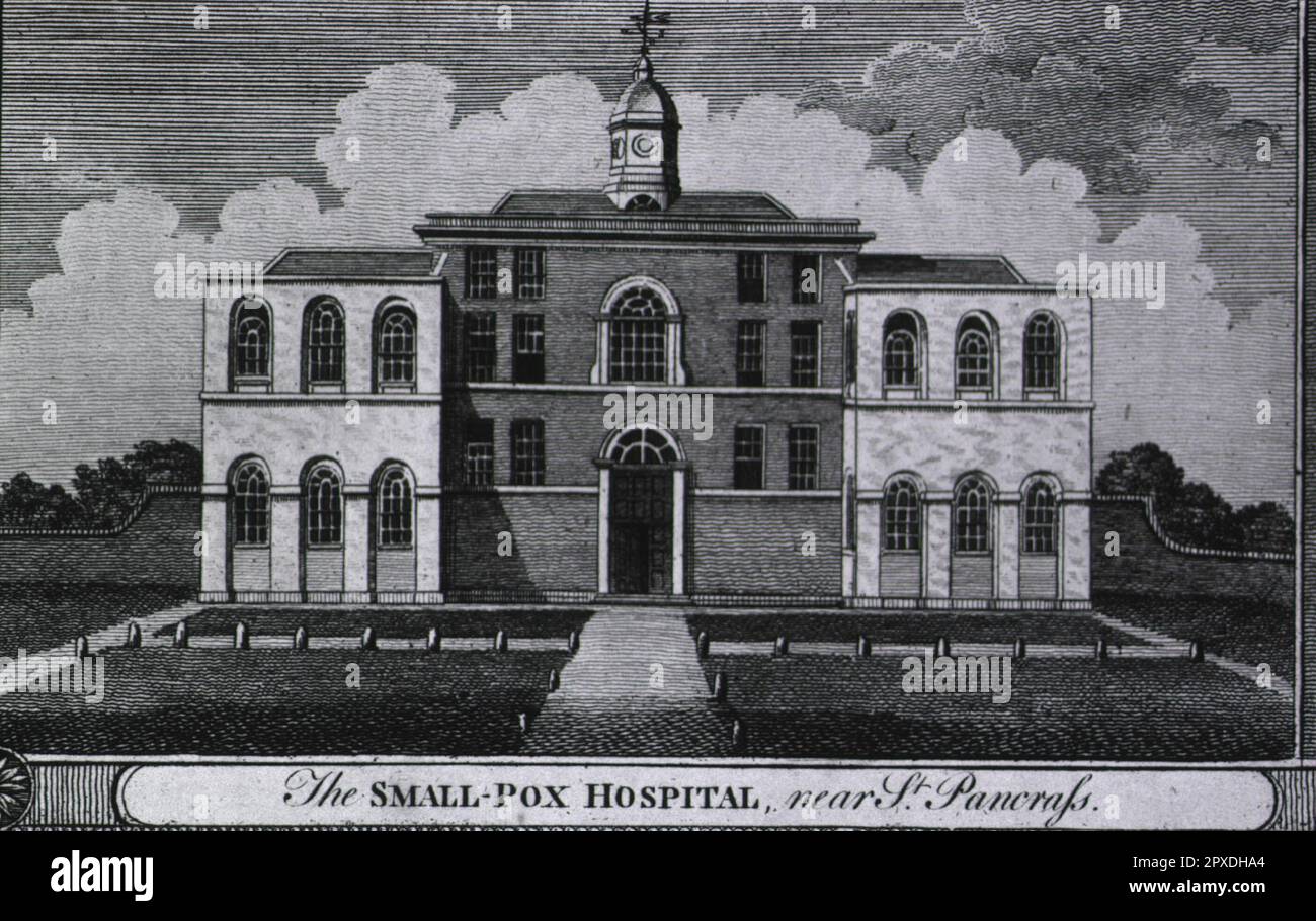 Small Pox and Vaccination Hospital, London, England: Front view Stock ...