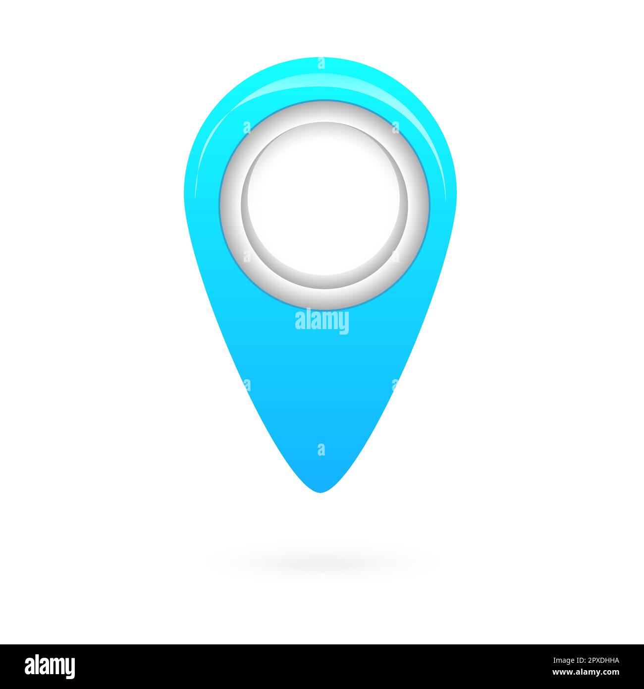 Blue map pointer icon, GPS location symbol, navigations sign. Vector illustration Stock Vector ...