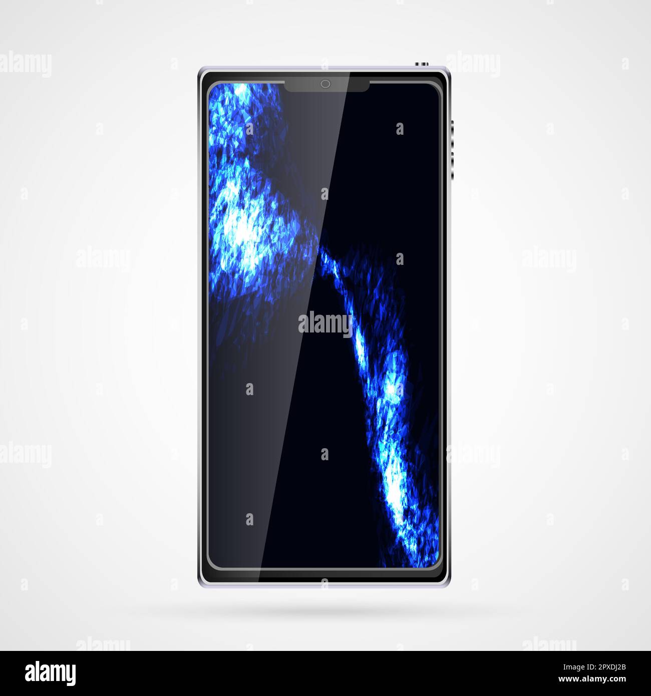 Black smart mobile phone smartphone with touch screen, modern realistic ...