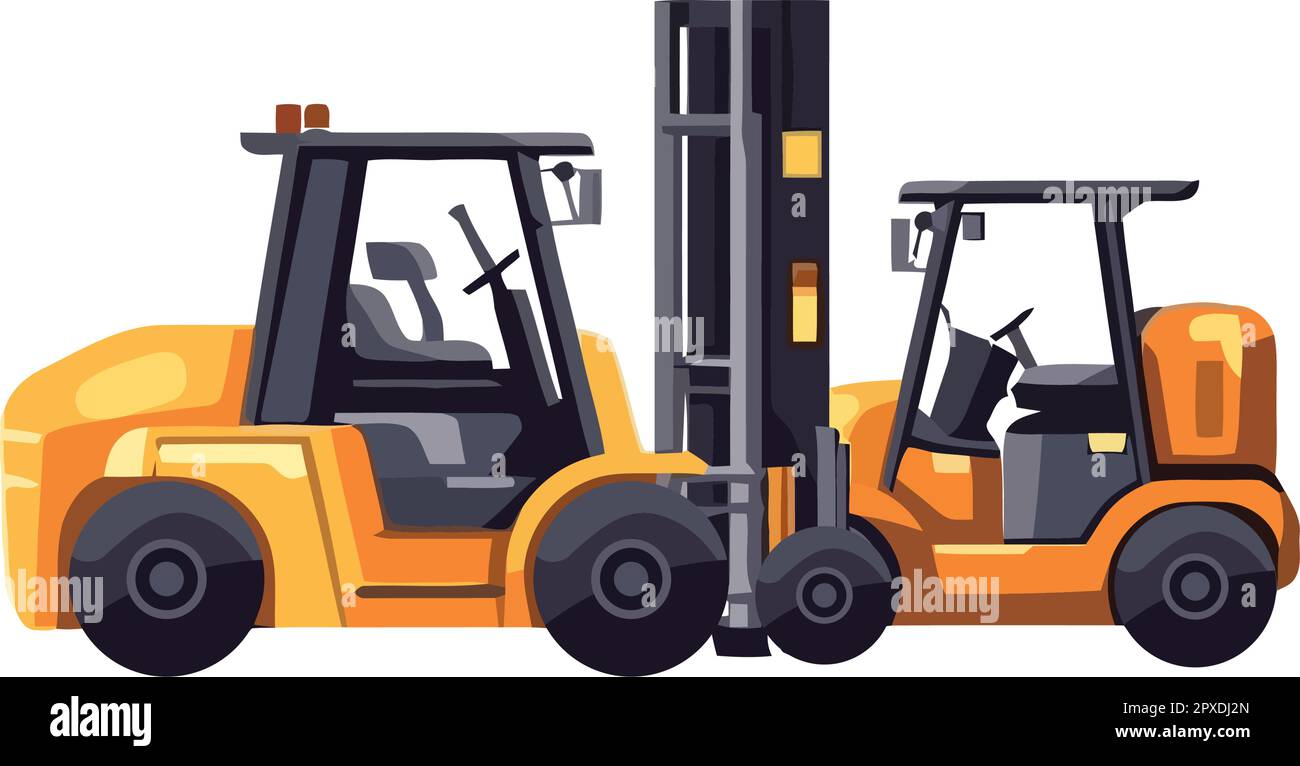 Heavy machinery transporting cargo containers Stock Vector Image & Art ...