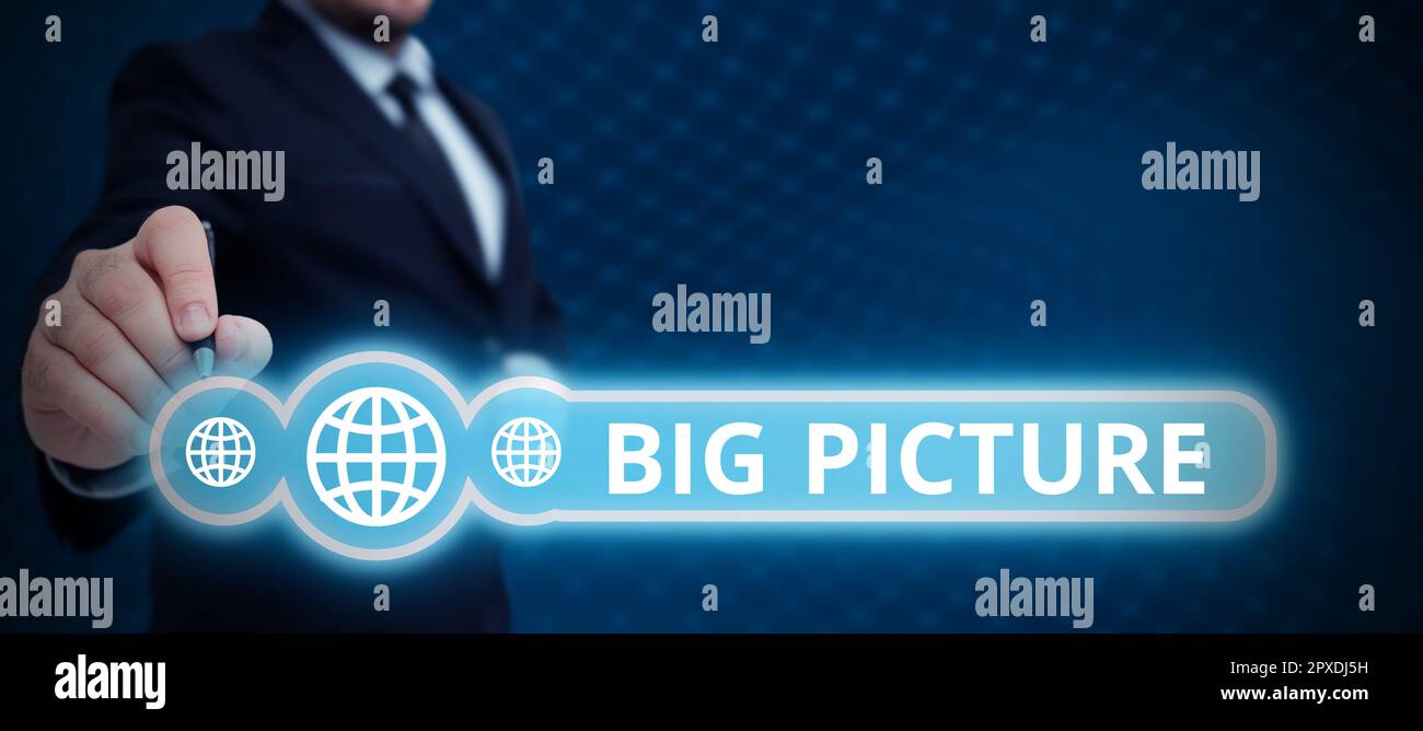 Handwriting text Big Picture, Concept meaning most important facts ...