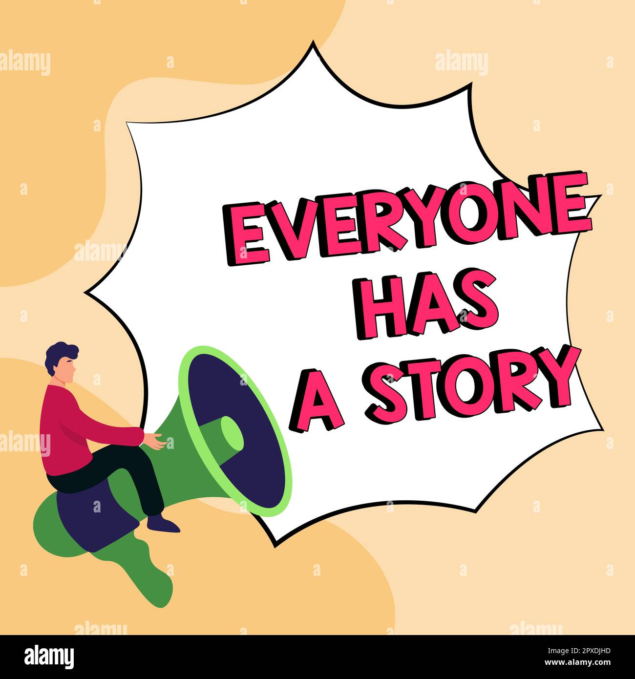 Text showing inspiration Everyone Has A Story, Word for Background ...