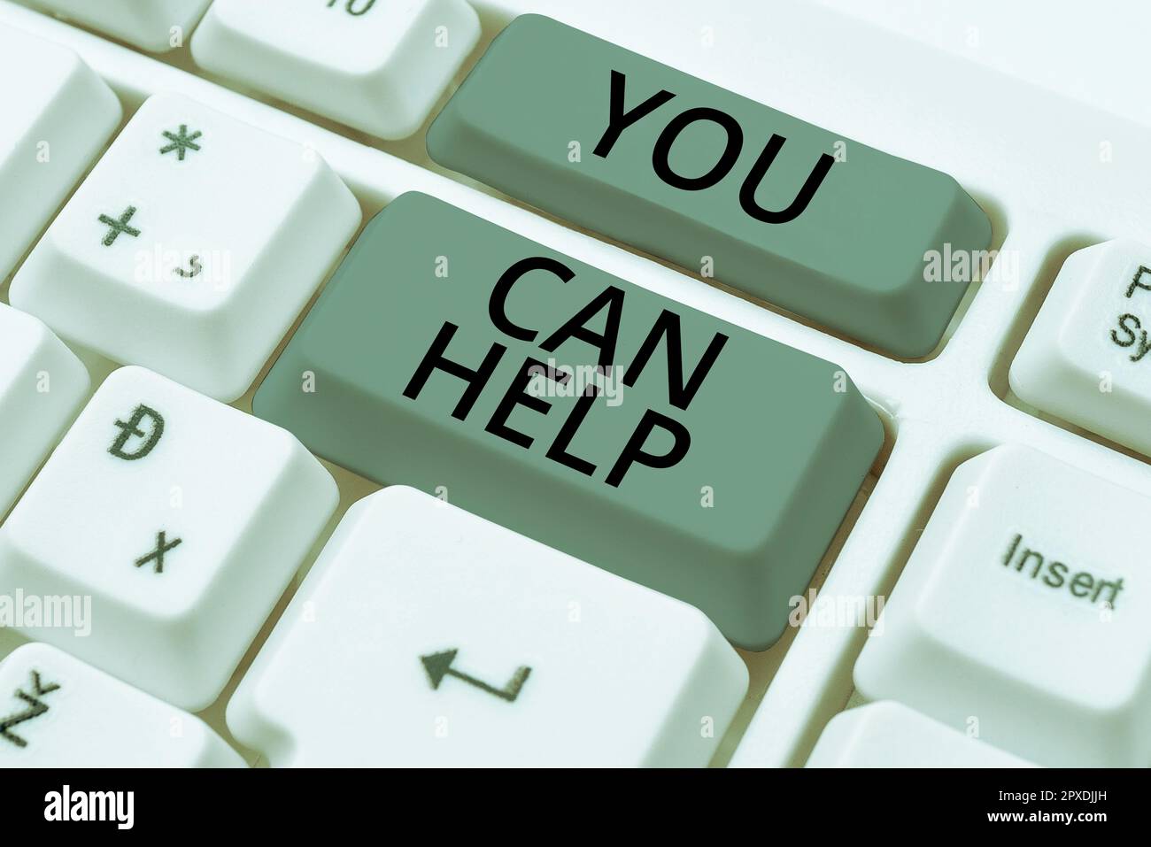 Sign displaying You Can Help, Word for be a volunteer helping people in ...