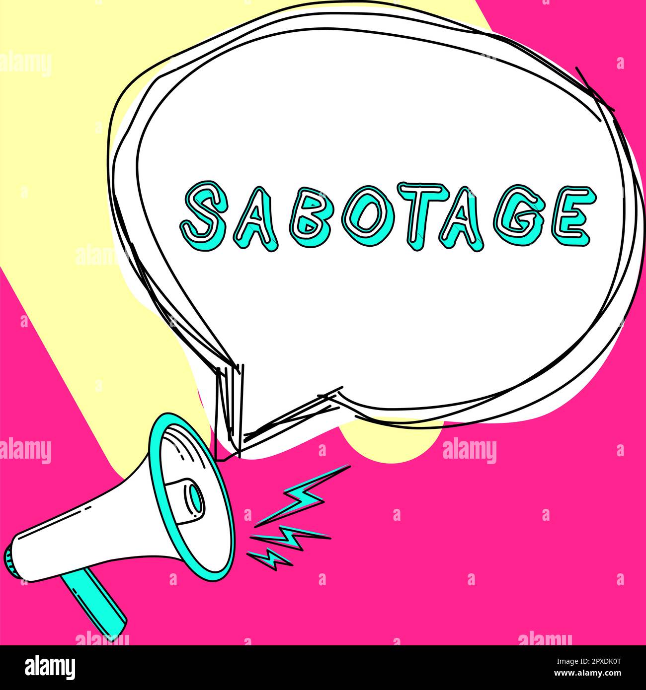 Sign displaying Sabotage, Word for destruction of an employer's tools ...