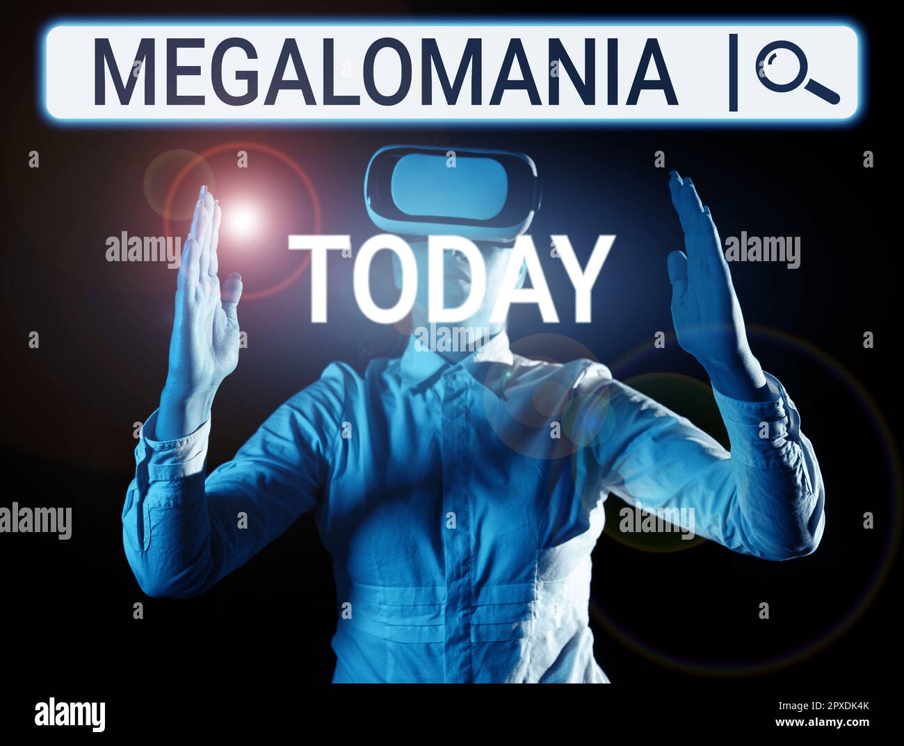 Conceptual display Megalomania, Word Written on mental illness that is ...