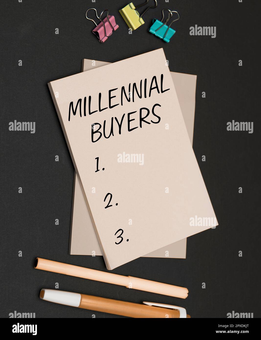 Handwriting text Millennial Buyers, Word Written on Type of consumers ...