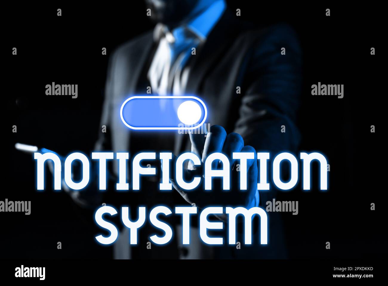 Writing displaying text Notification System, Business approach Do not ...