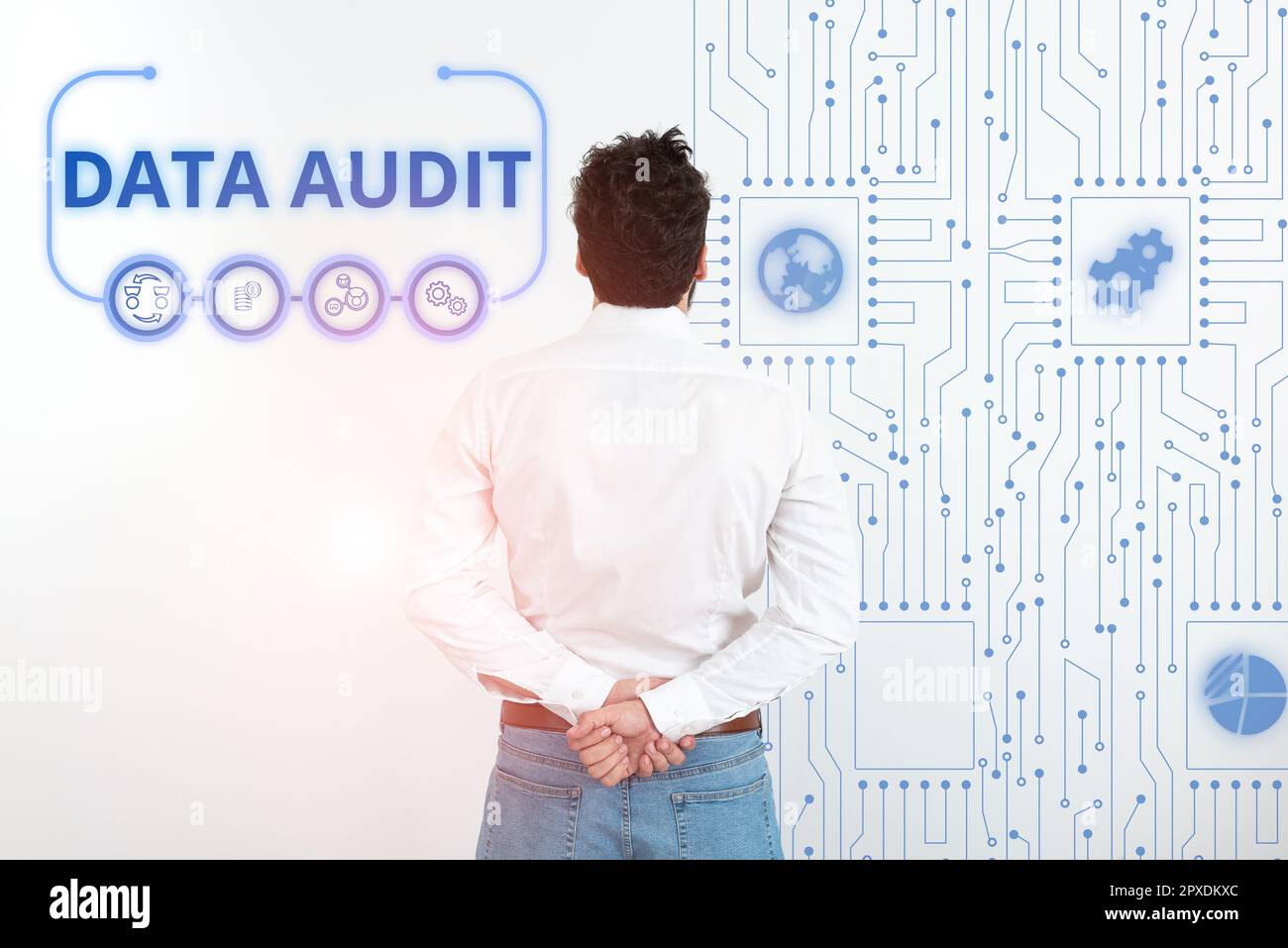 Hand writing sign Data Audit, Conceptual photo auditing of data to ...