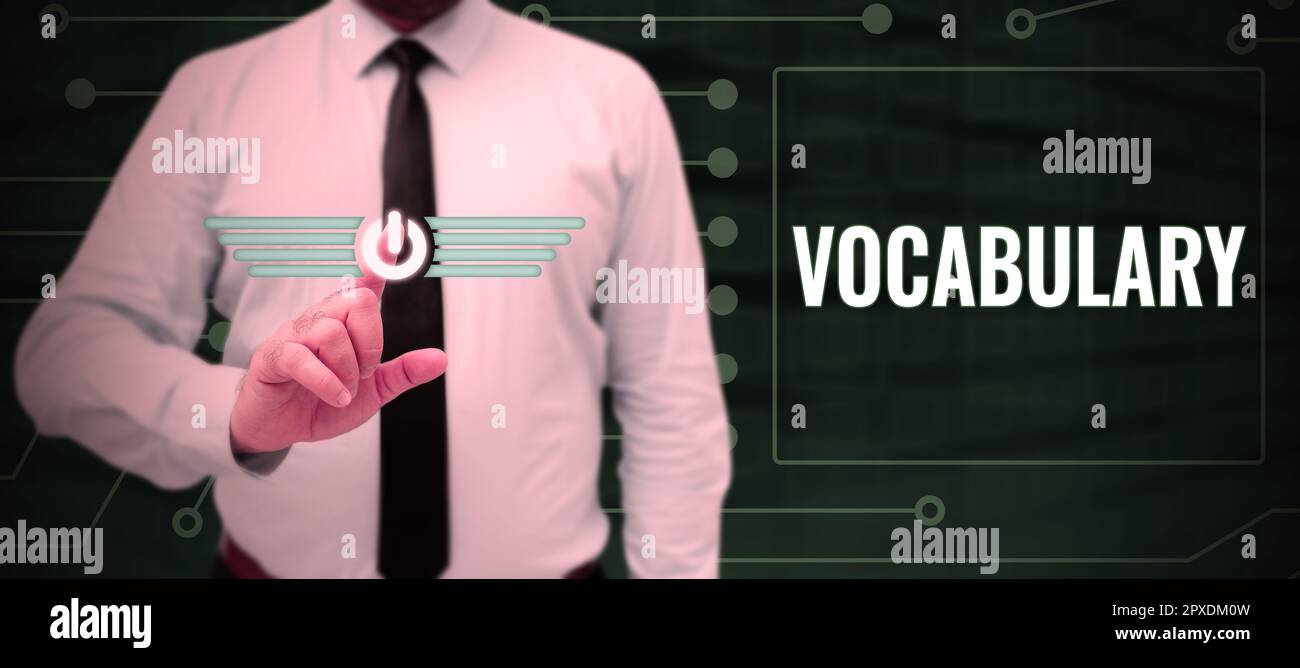 Conceptual display Vocabulary, Word Written on collection of words and ...