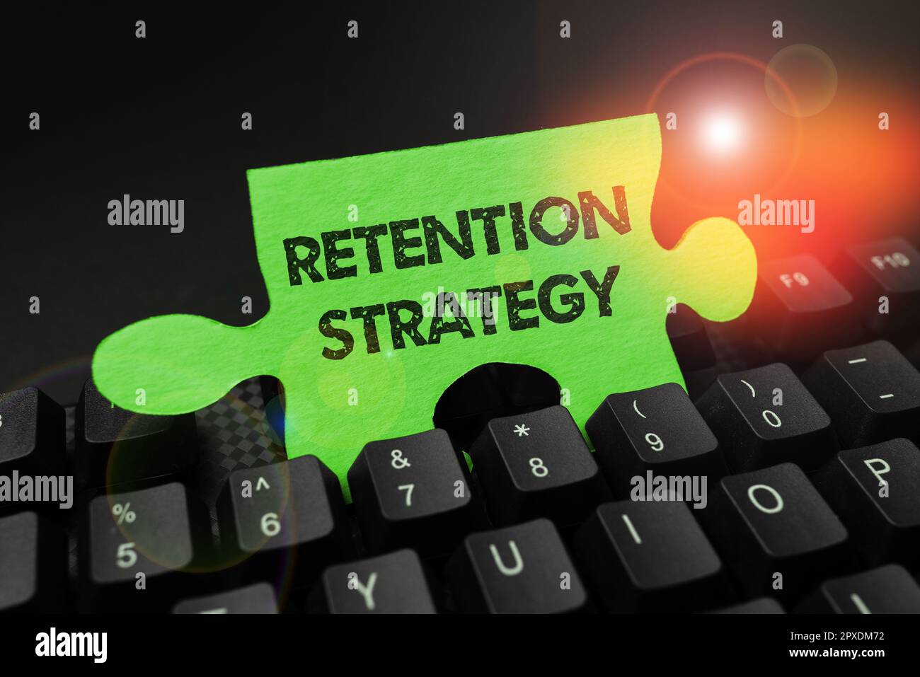 Text caption presenting Retention Strategy, Business concept activities ...