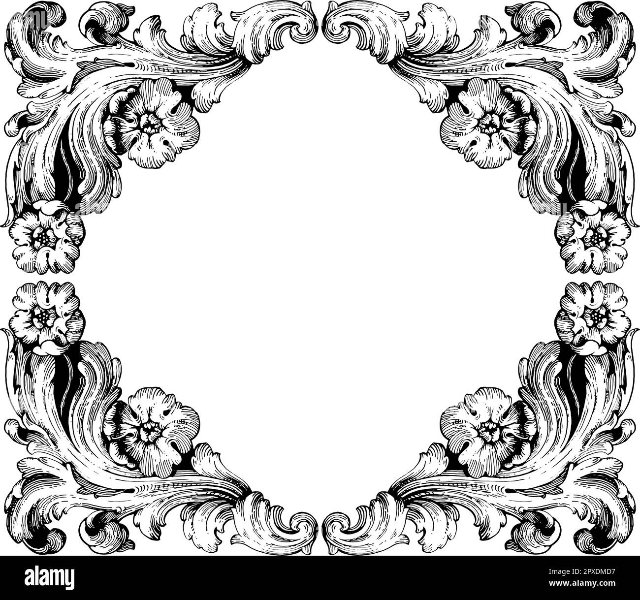Vector baroque of vintage elements for design. Baroque Scroll as ...