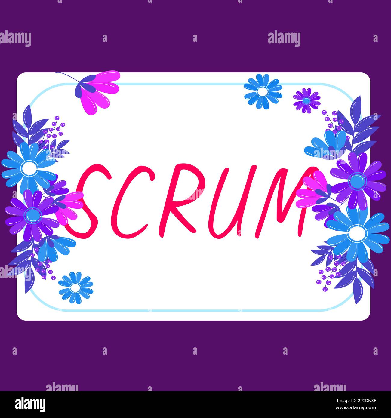 Sign displaying Scrum, Word for handwriting as distinct from print ...
