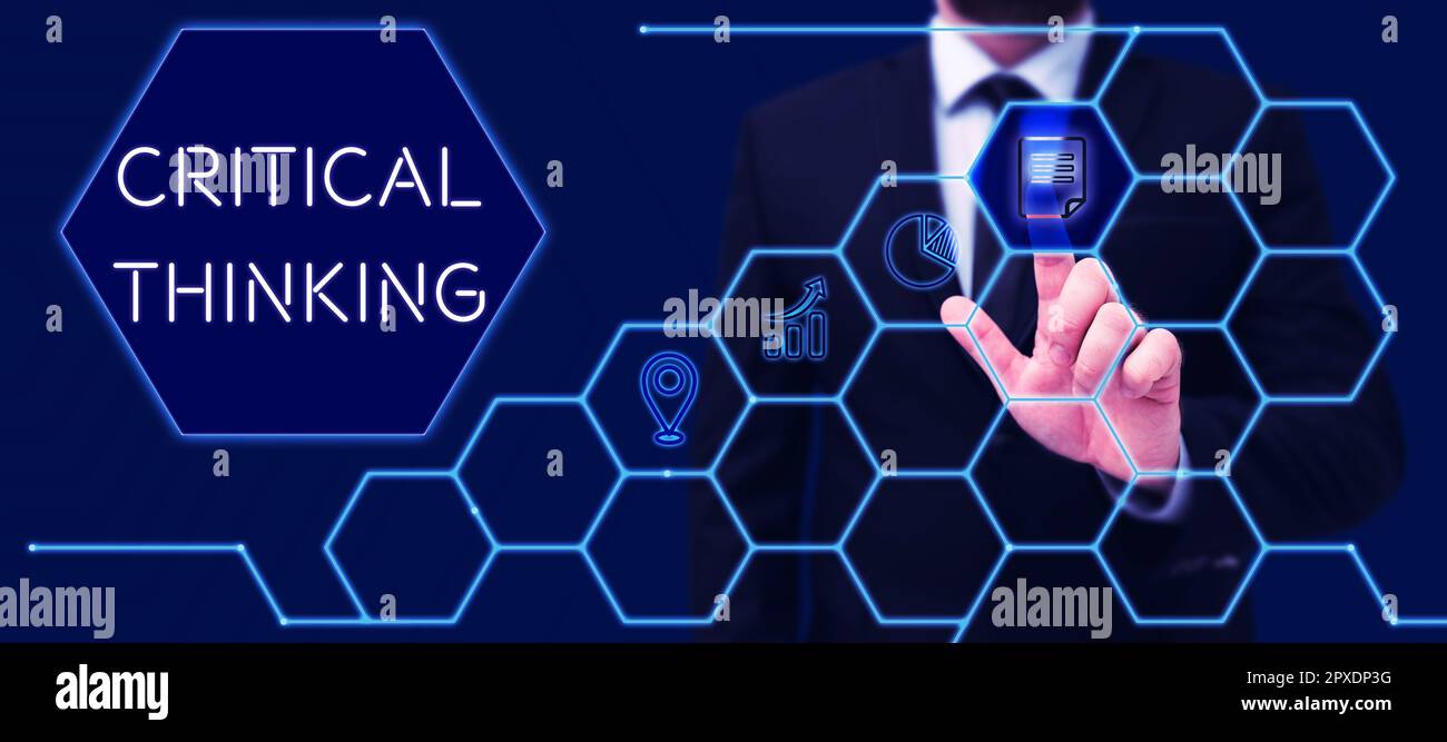 Hand writing sign Critical Thinking, Conceptual photo sequence of ...