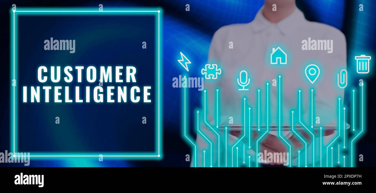 Sign displaying Customer Intelligence, Internet Concept orientation of ...
