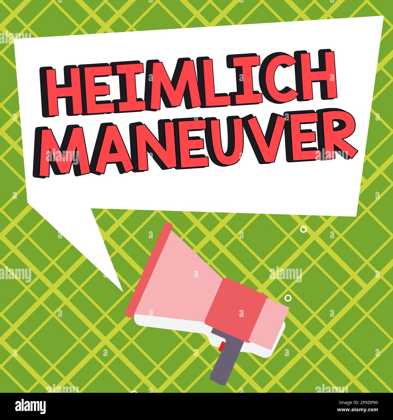 Hand writing sign Heimlich Maneuver, Word for application of upward ...