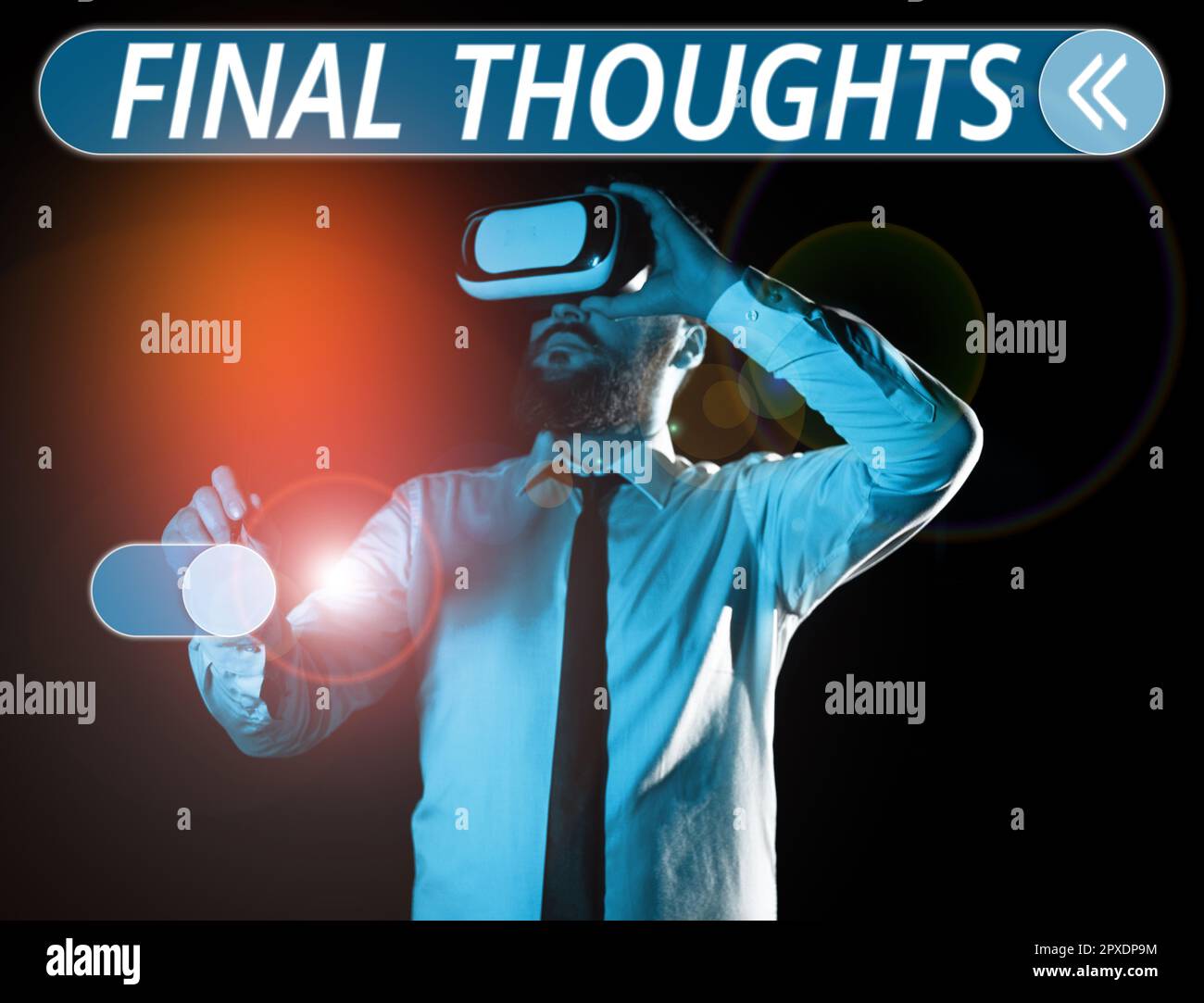 Conceptual caption Final Thoughts, Word Written on Conclusion Last ...