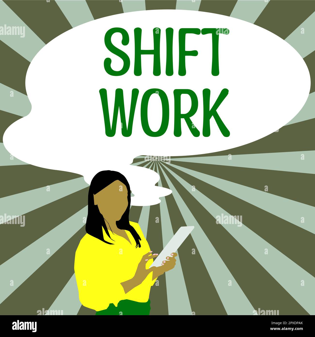 Writing displaying text Shift Work, Internet Concept work comprising ...