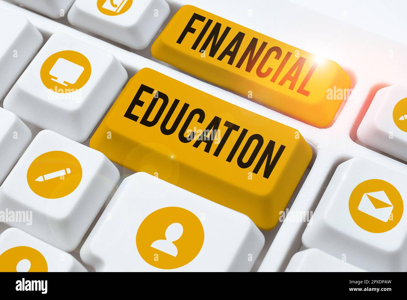 Writing displaying text Financial Education, Internet Concept ...