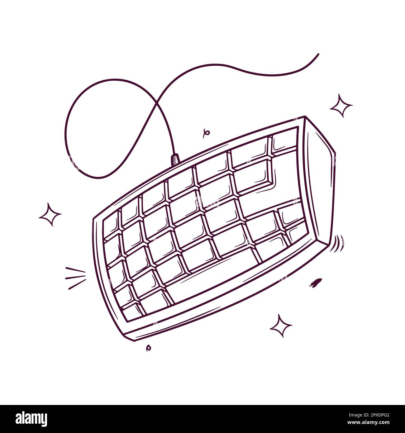 keyboard illustration. Hand drawn icon. Hand Drawn Vector Illustration ...