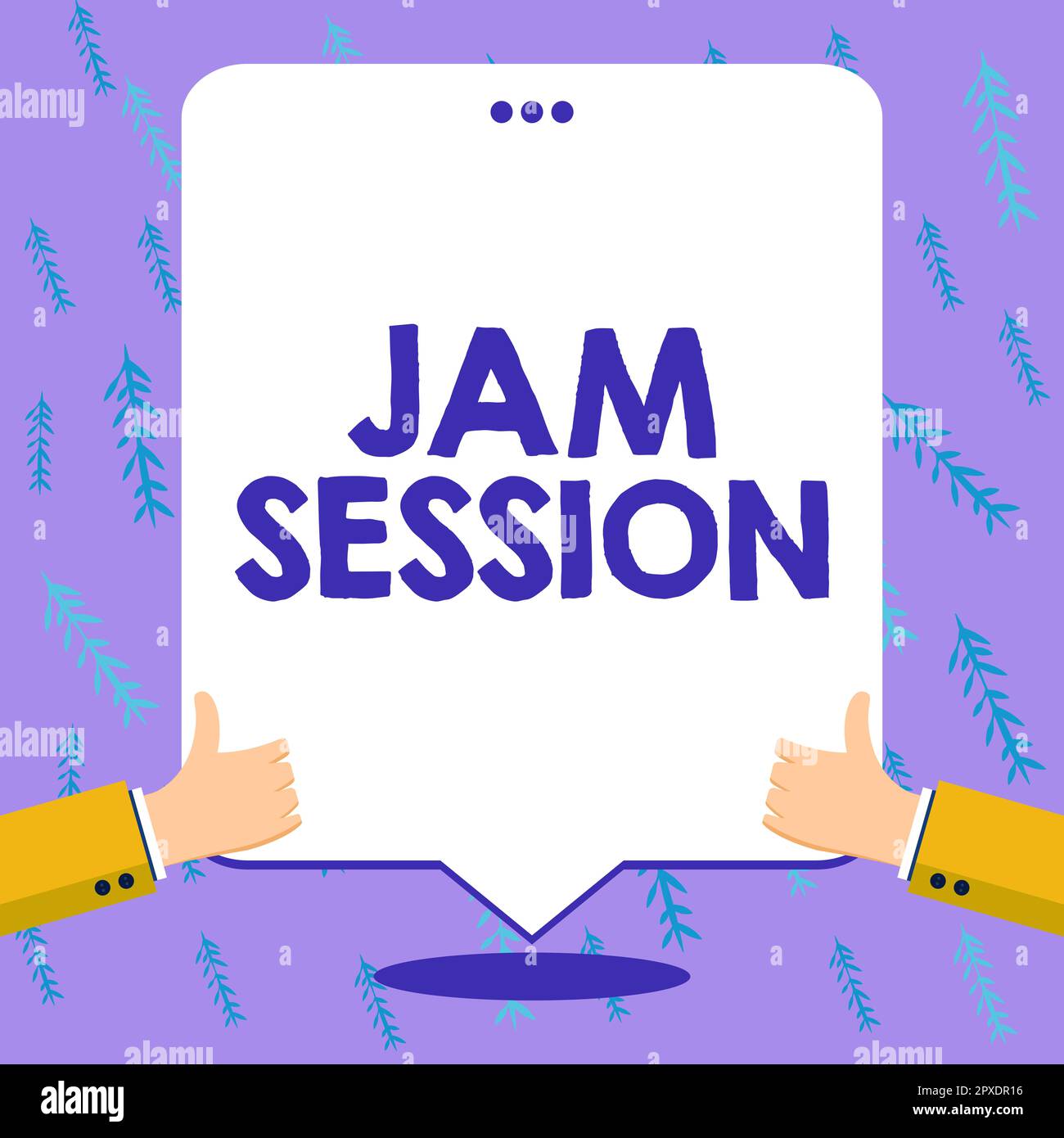 Text sign showing Jam Session, Business showcase impromptu performance ... Text sign showing Jam Session, Business showcase impromptu performance ...