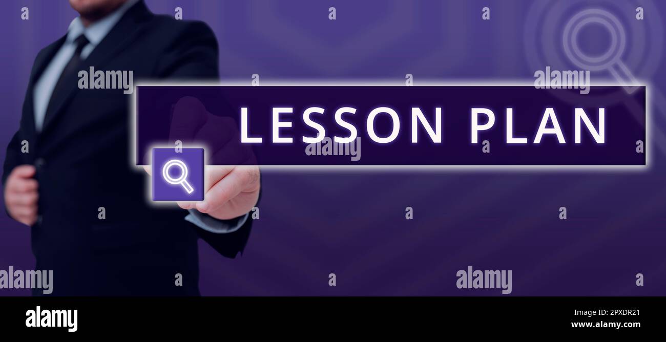 Hand writing sign Lesson Plan, Internet Concept a teacher's detailed ...