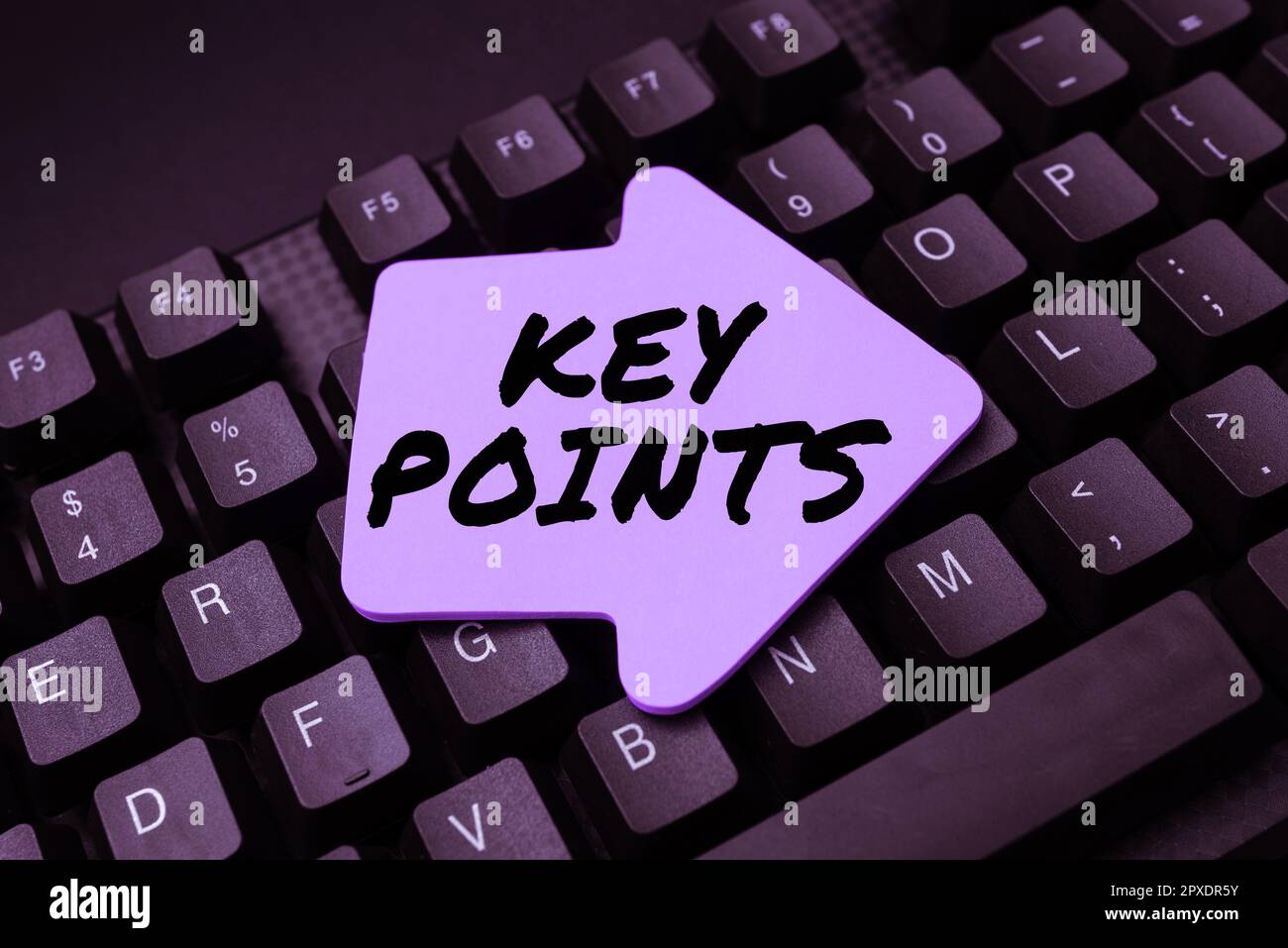 Text caption presenting Key Points, Business overview most important ...