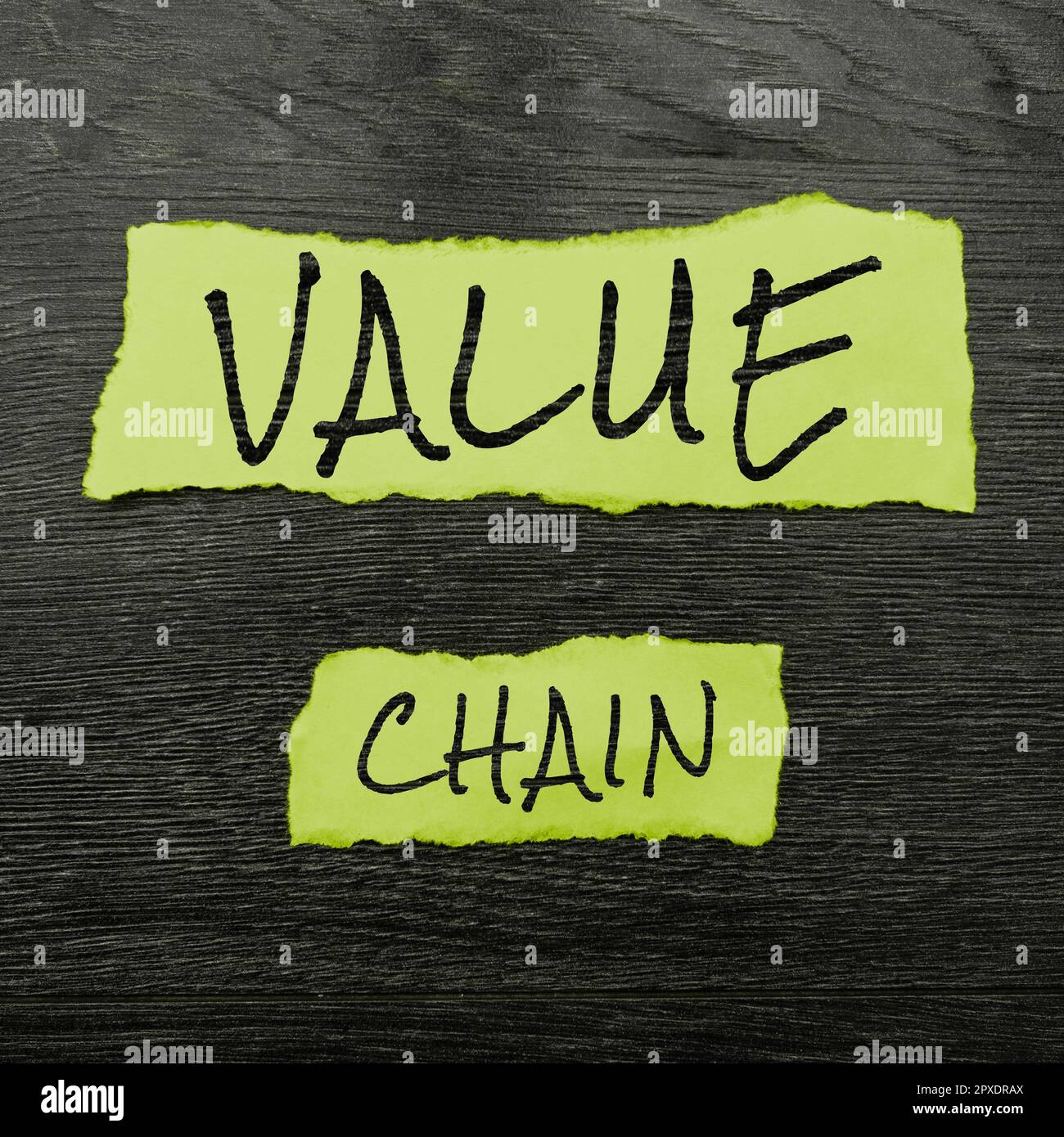 Text showing inspiration Value Chain, Concept meaning Business ...