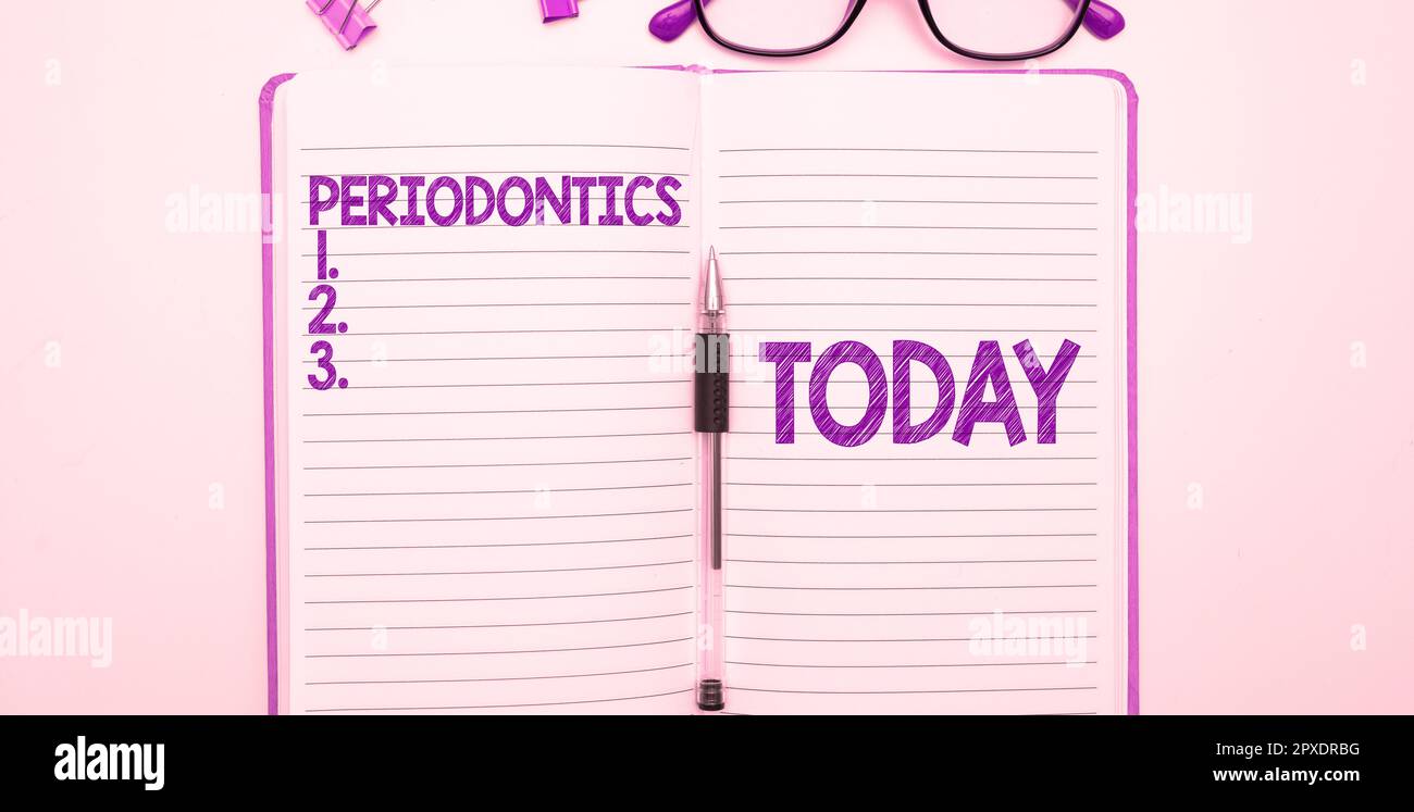 Hand writing sign Periodontics, Business concept a branch of dentistry ...