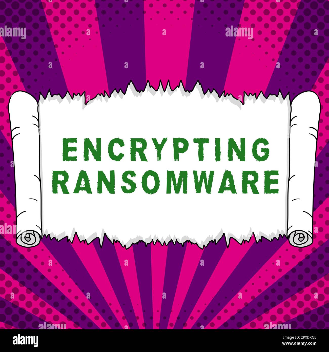 Text caption presenting Encrypting Ransomware, Concept meaning protect ...