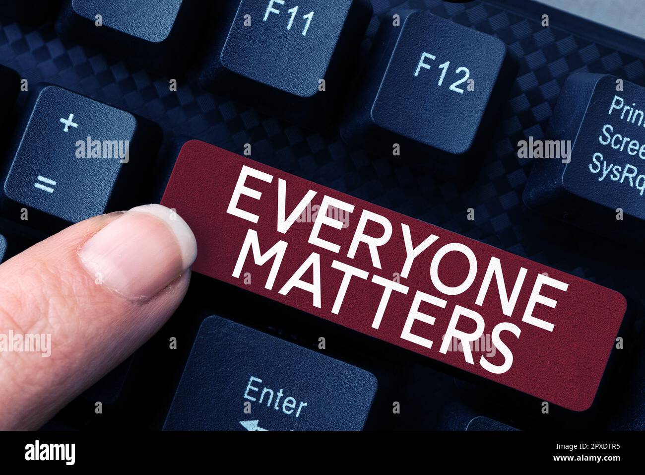 Text sign showing Everyone Matters, Business idea all the people have ...