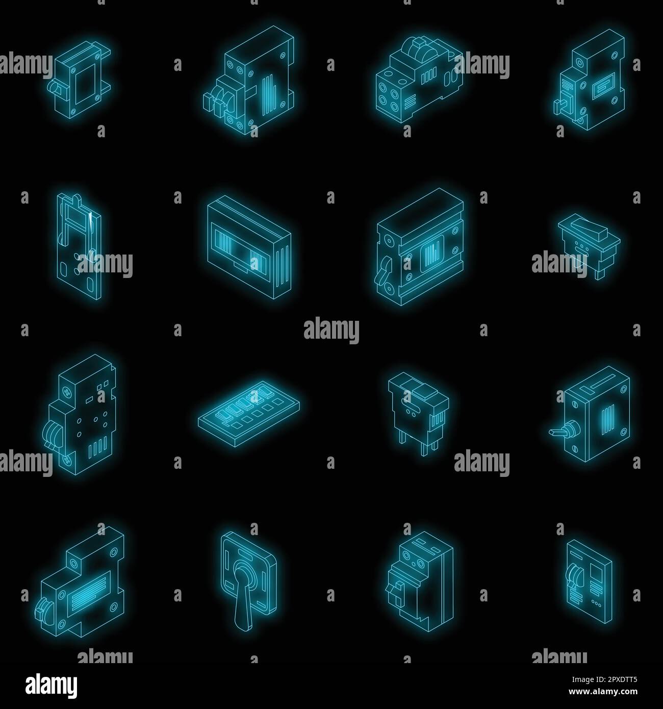 Circuit breaker icons Stock Vector Images - Alamy