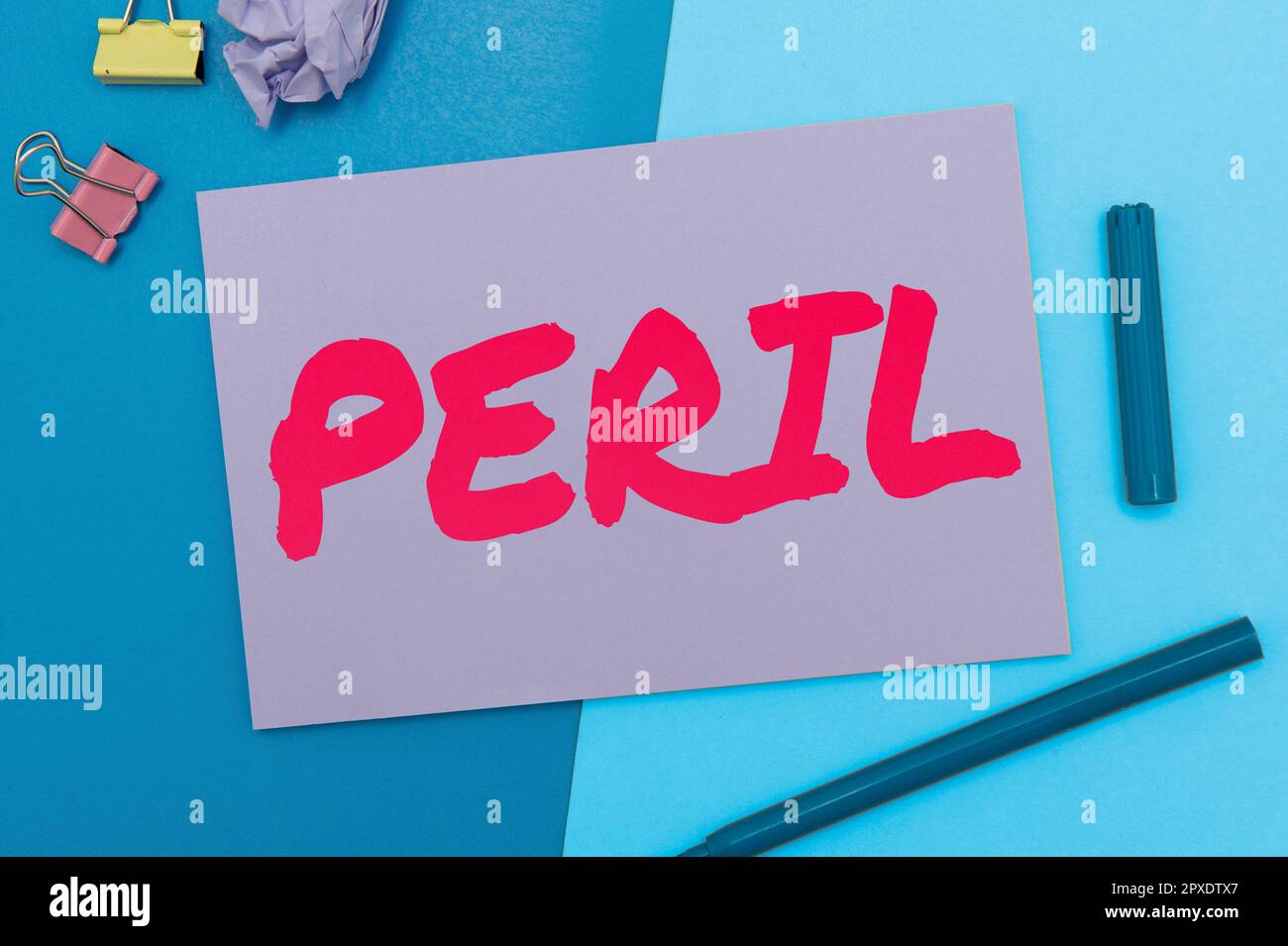 Writing displaying text Peril, Business idea indicates something ...