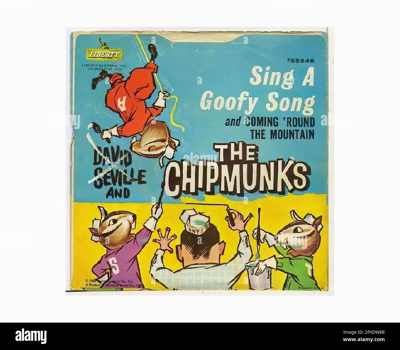 Chipmunks - 1960 04 B - Vintage 45 R.P.M Music Vinyl Record Stock Photo ...