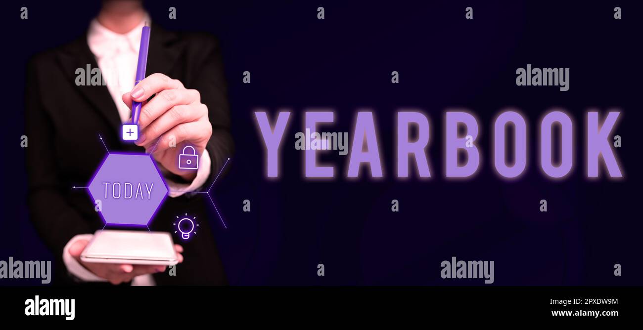 Text showing inspiration Yearbook, Word for publication compiled by ...