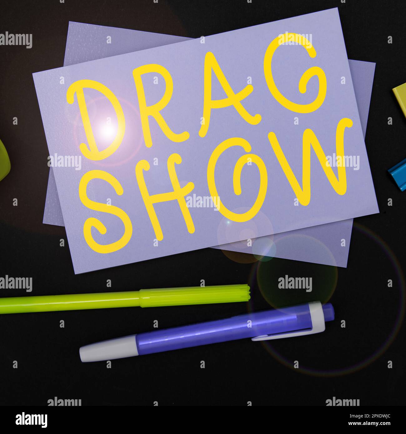 Conceptual caption Drag Show, Word Written on competitive event where ...