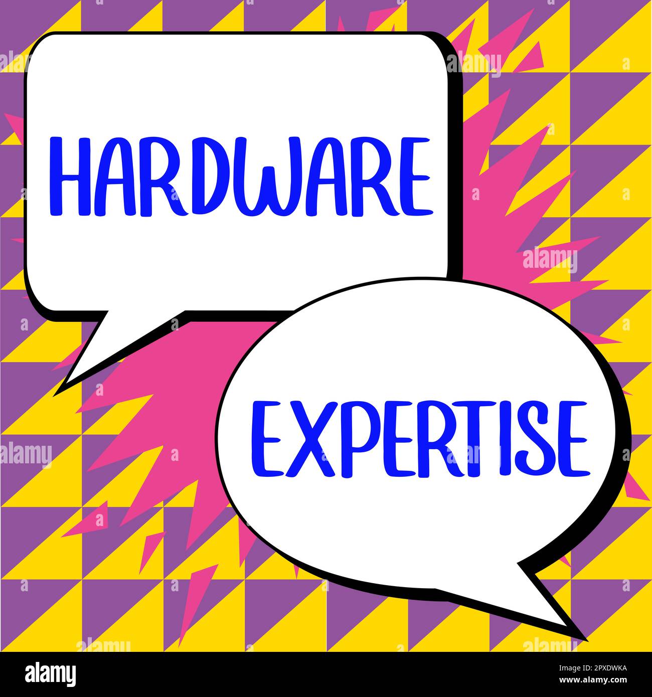 Text caption presenting Hardware Expertise, Word for machines and other ...