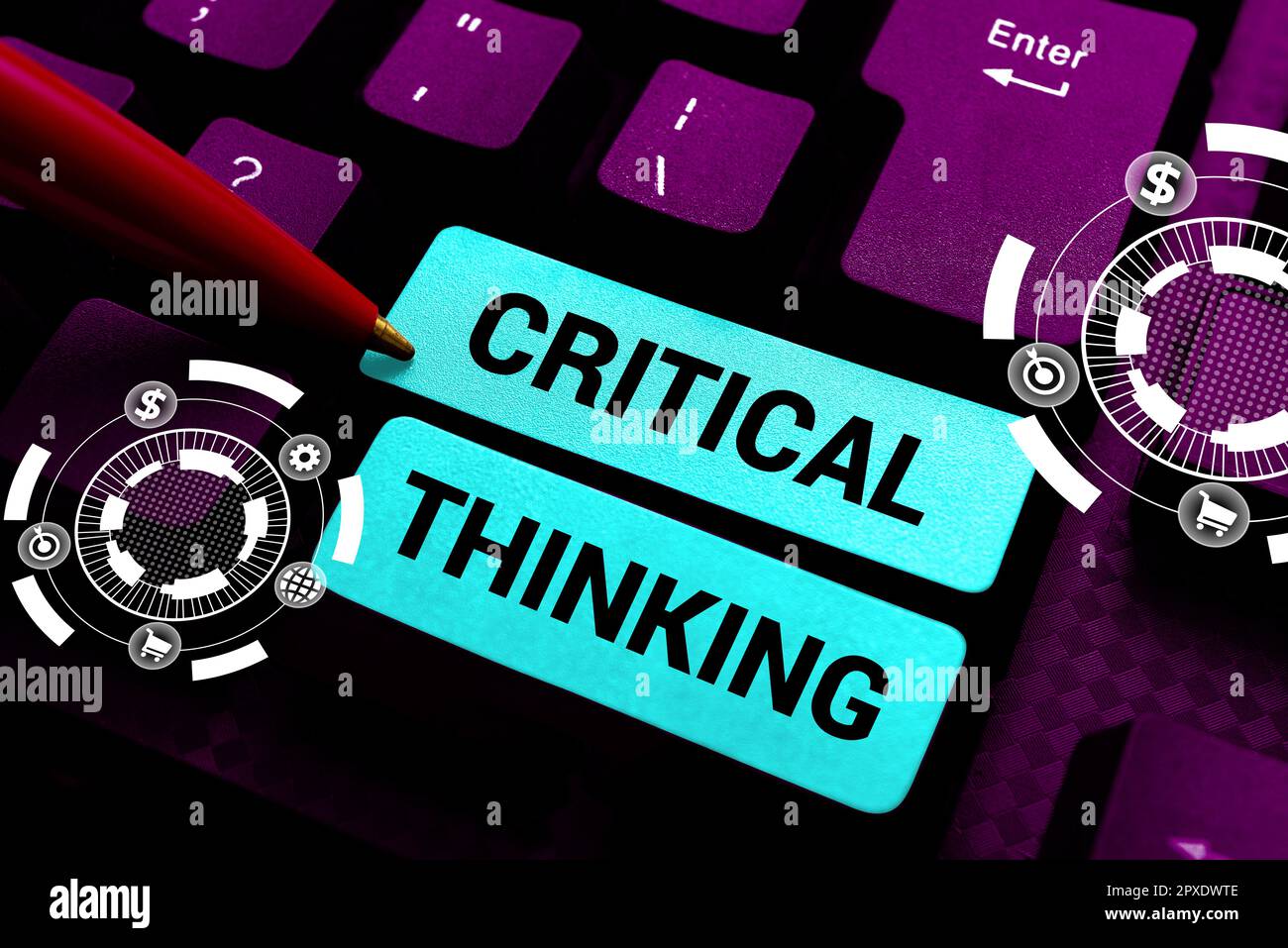 Hand writing sign Critical Thinking, Business showcase sequence of ...