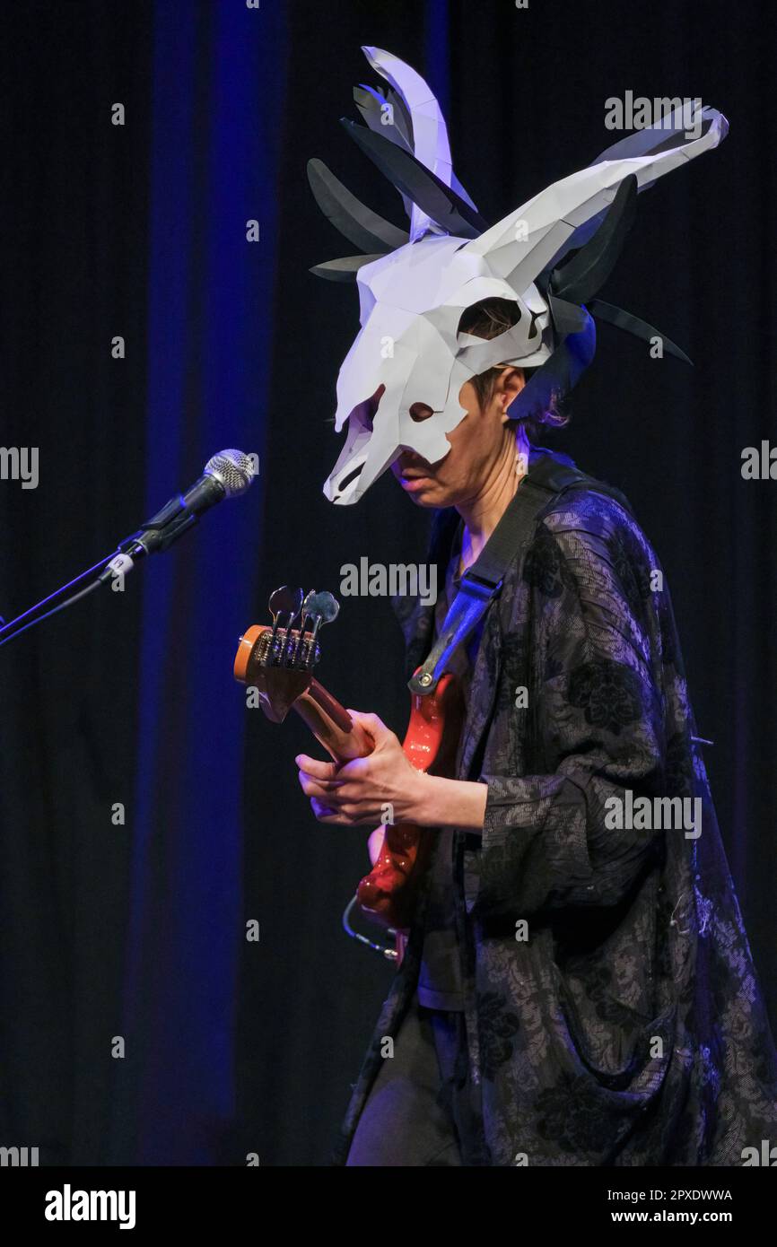 Skylla (Ruth Goller) performing at the Cheltenham Jazz Festival, April ...