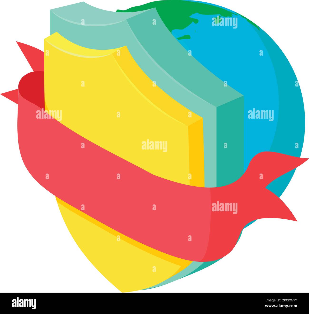 French shield icon isometric vector. Classic french shield on planet ...