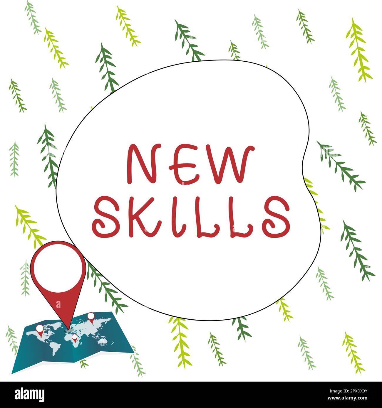 Hand writing sign New Skills, Business overview Recently Acquired ...