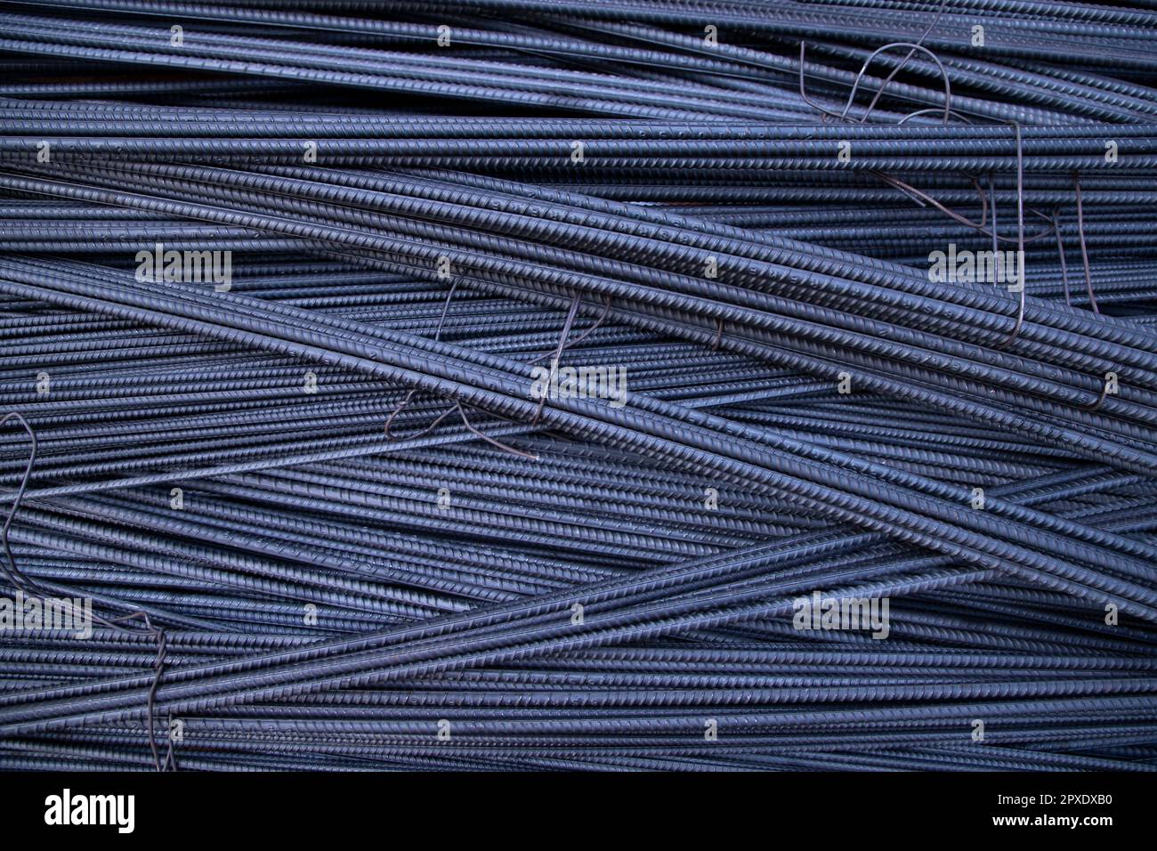 steel wire in the construction site, close up of steel wire for ...
