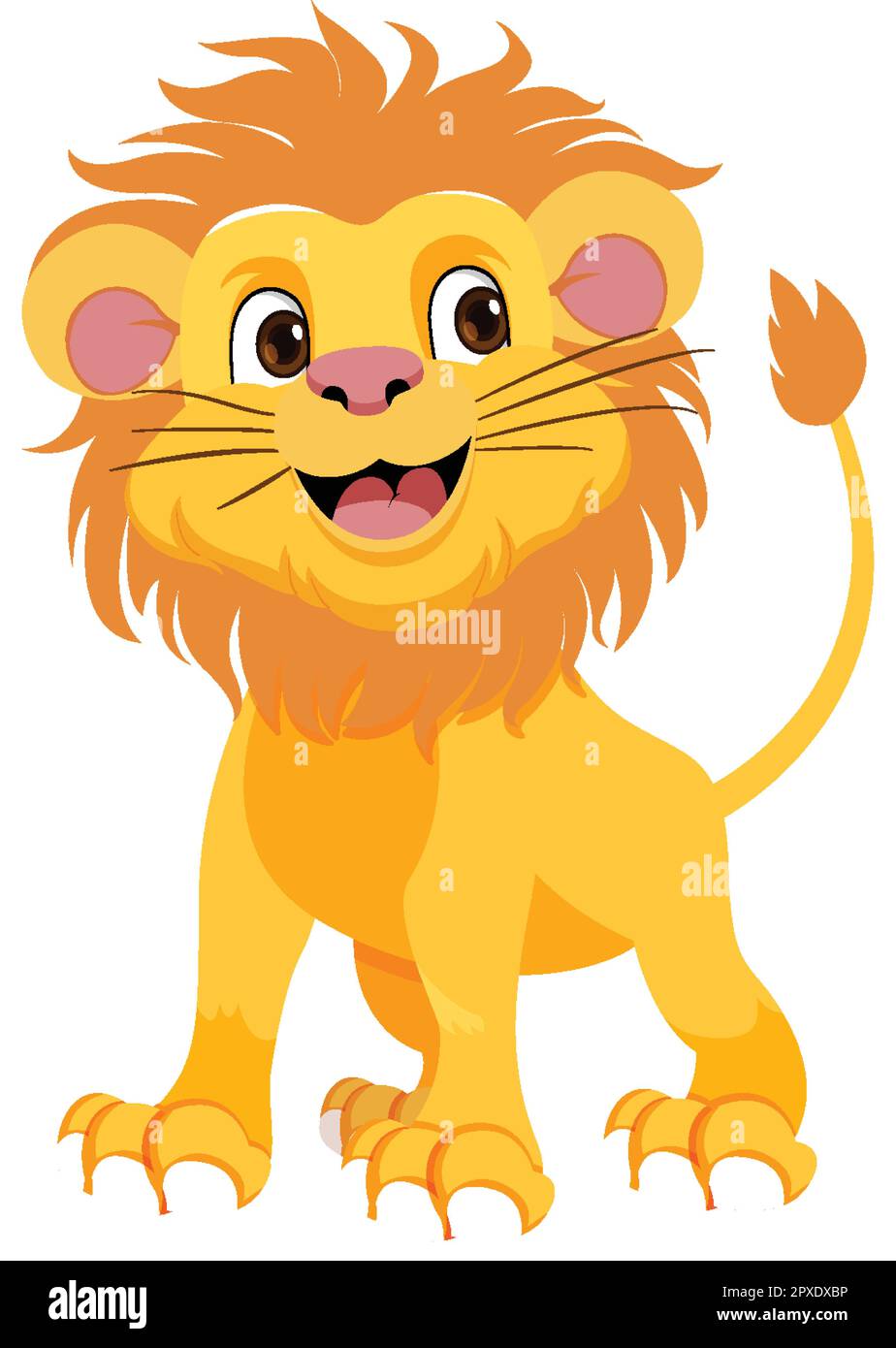 Cute lion cartoon character illustration Stock Vector Image & Art - Alamy
