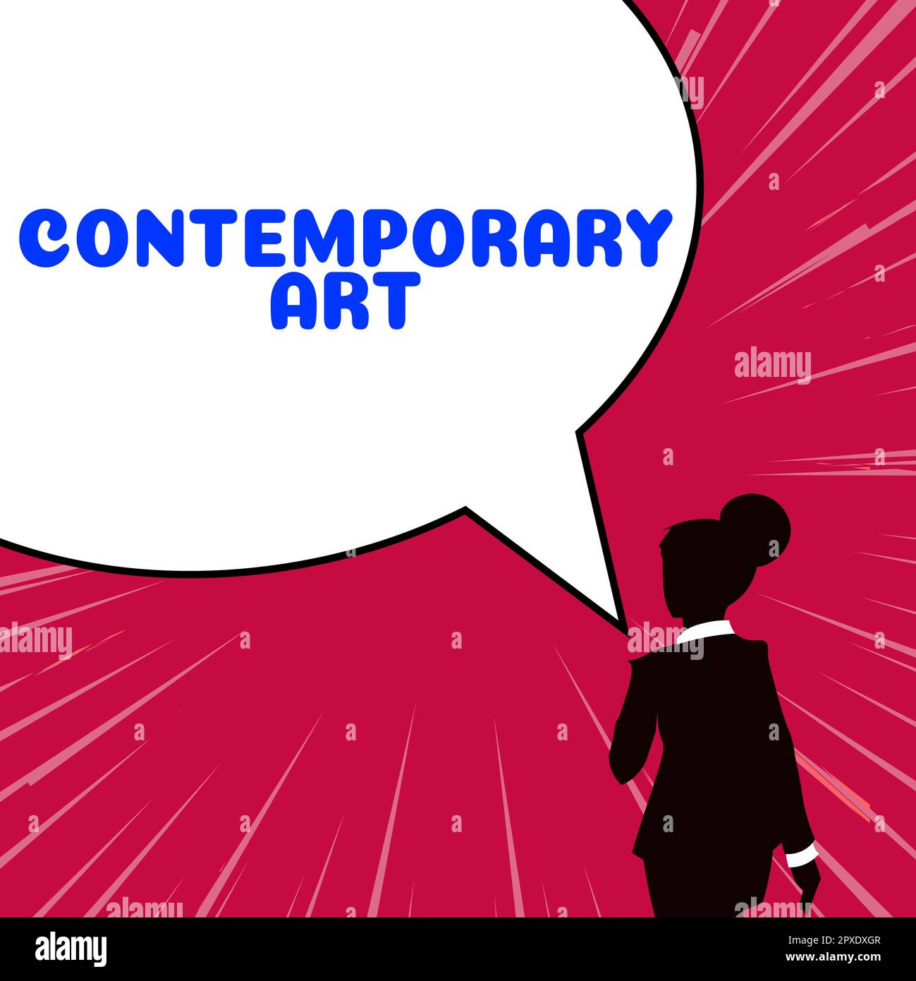 Writing displaying text Contemporary Art, Business concept made today ...