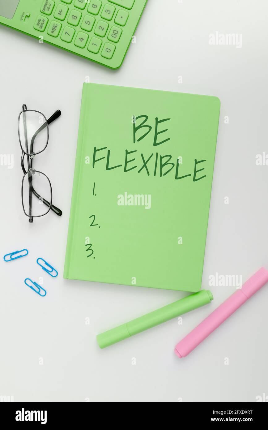 Conceptual caption Be Flexible, Business approach able to be easily ...