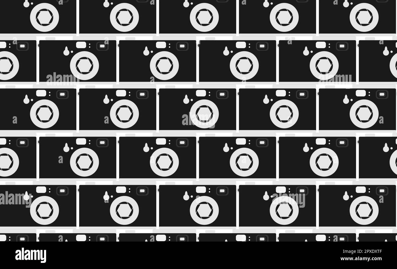 Pattern of black and white, hipster, beautiful, vintage retro cameras ...
