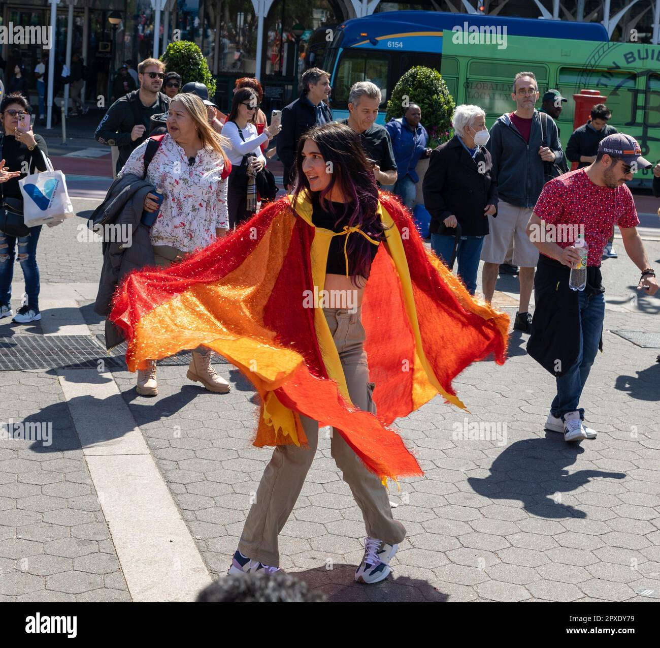 The people celebrating the Earth Day Rave Revolution in Union Square ...