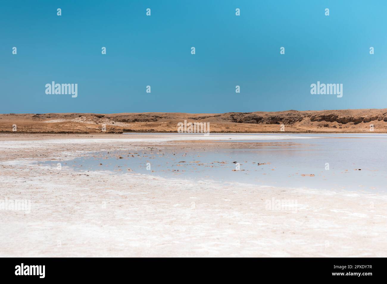 Salt lake in Ras Mohamed National Park. Ras Muhammad in Egypt at the ...