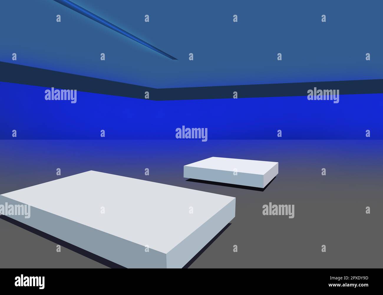 3D box podium, exhibition pedestal background. 3d illustration Stock ...