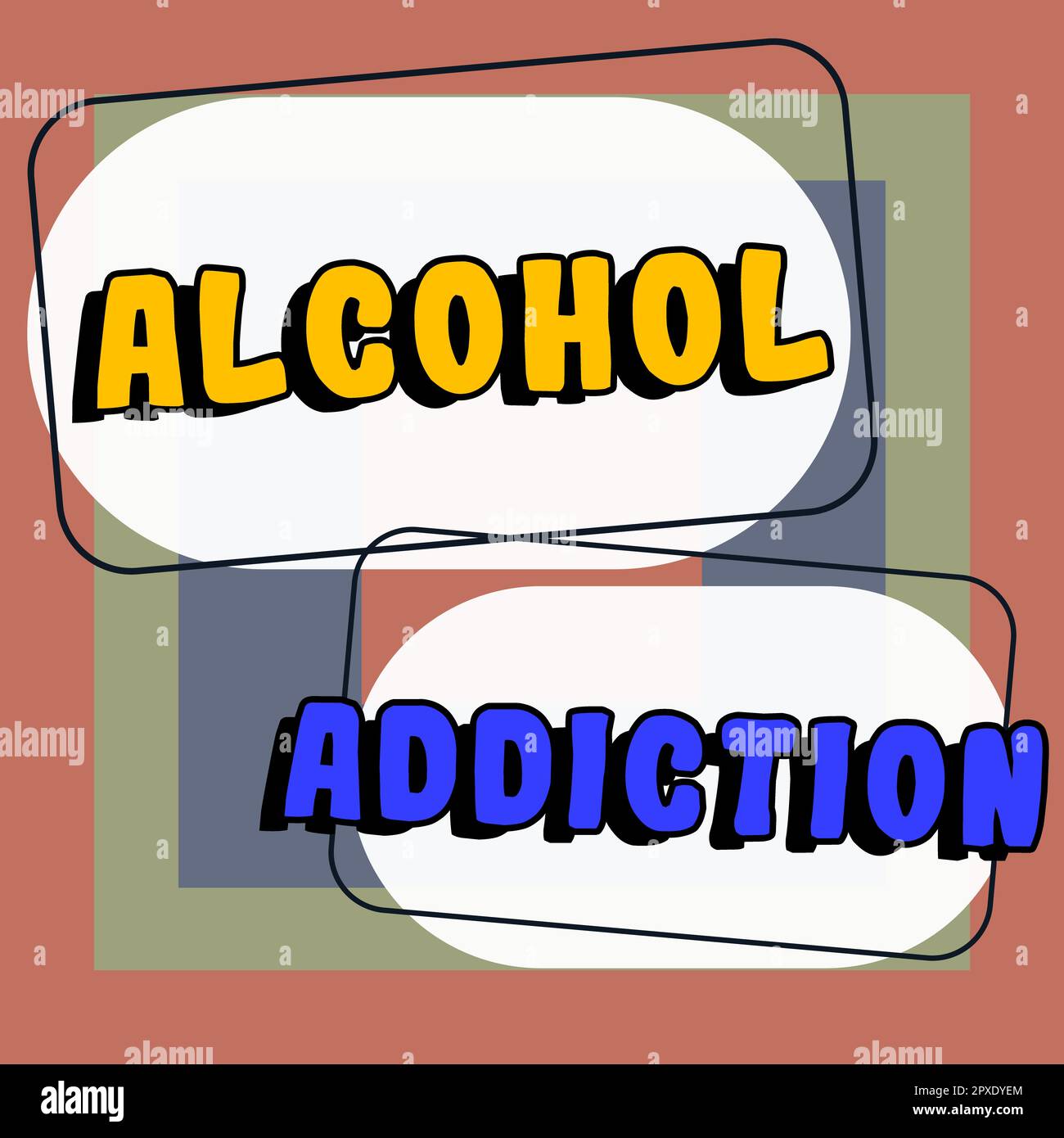 Handwriting text Alcohol Addiction, Business showcase characterized by ...